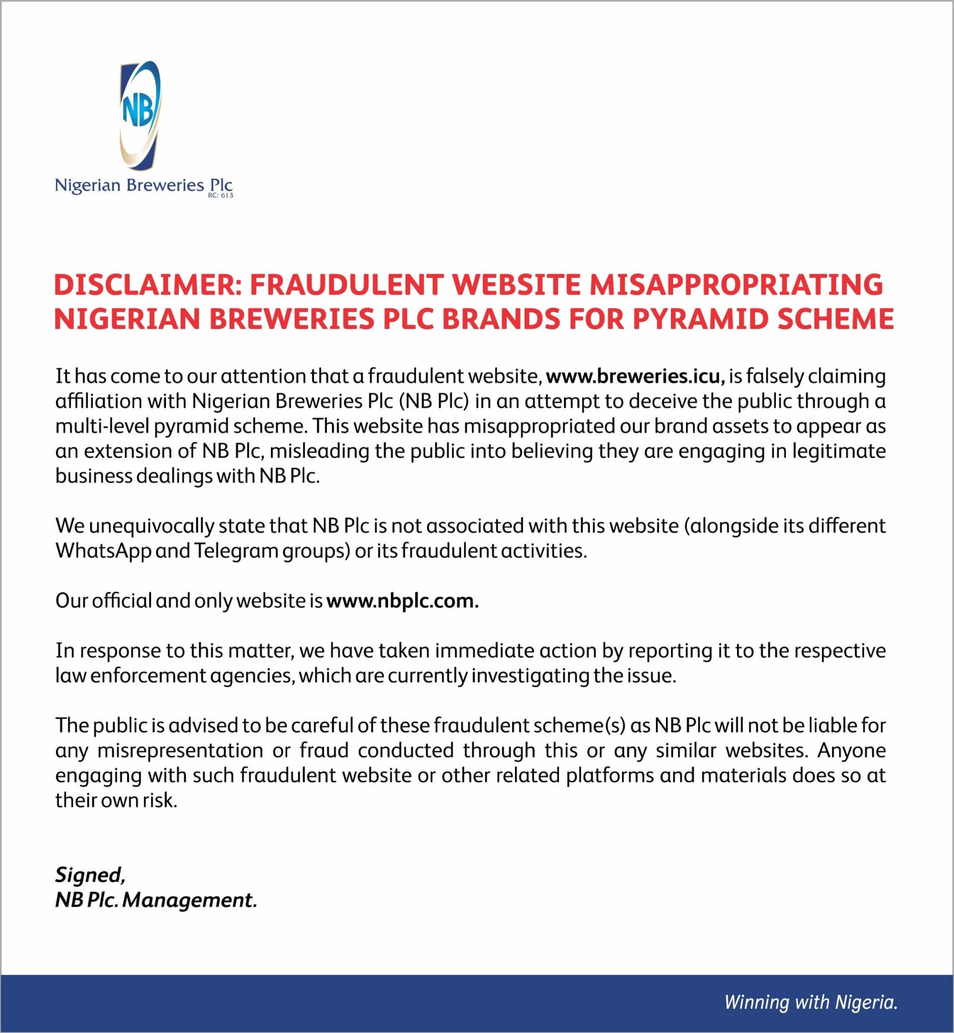 Heineken - Nigerian Breweries PLC.