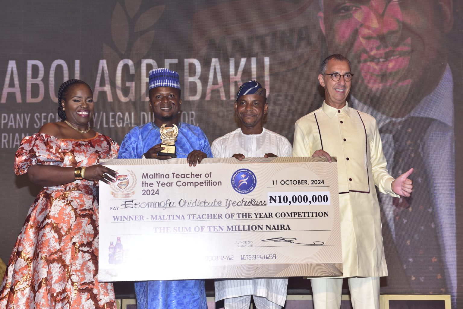 Nassarawa Teacher, Esomnofu Ifechukwu Emerges 2024 Maltina Teacher ...